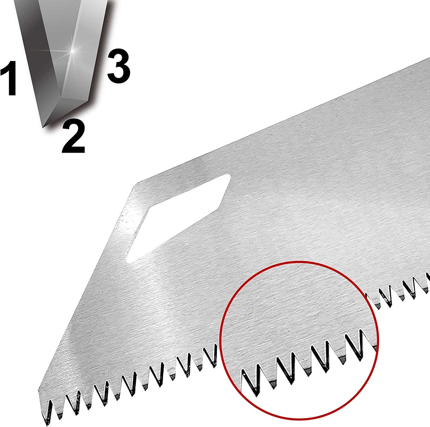 HAUTMEC X-Sharp 18 in. Universal Hand Saw - 7 TPI Universal Cuts Wood ...