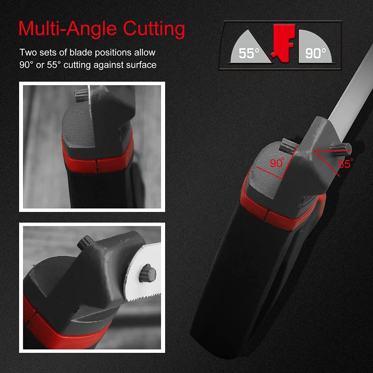 HAUTMEC 12 Inch X-Power High-Tension Hacksaw Frame, Adjustable 55°/90° – Hautmectools